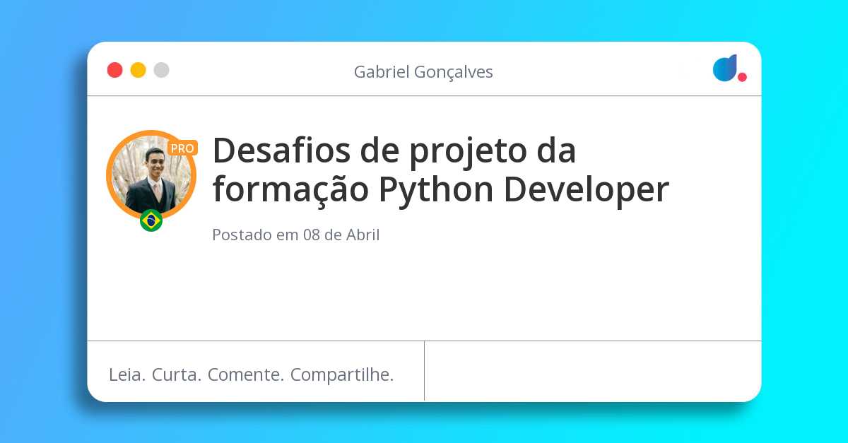 Desafios De Projeto Da Formação Python Developer