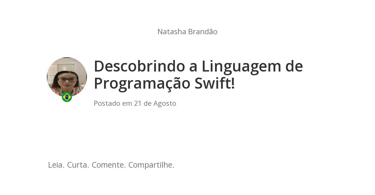 Descobrindo a Linguagem de Programação Swift!
