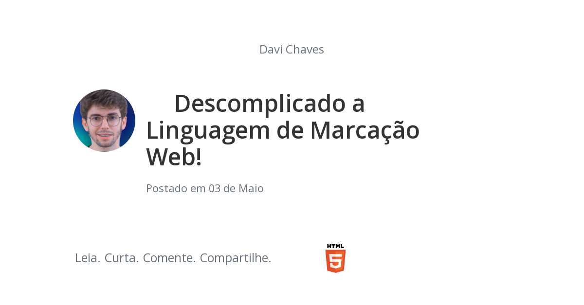 🚀💻Descomplicado a Linguagem de Marcação Web!🔥