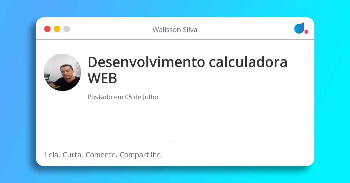 Desenvolvimento calculadora WEB