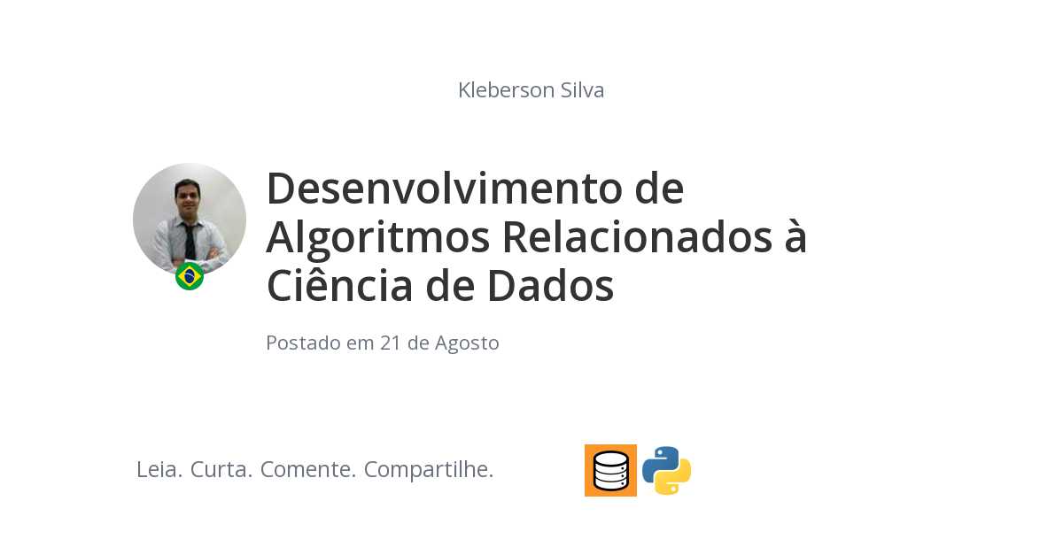 Desenvolvimento de Algoritmos Relacionados à Ciência de Dados