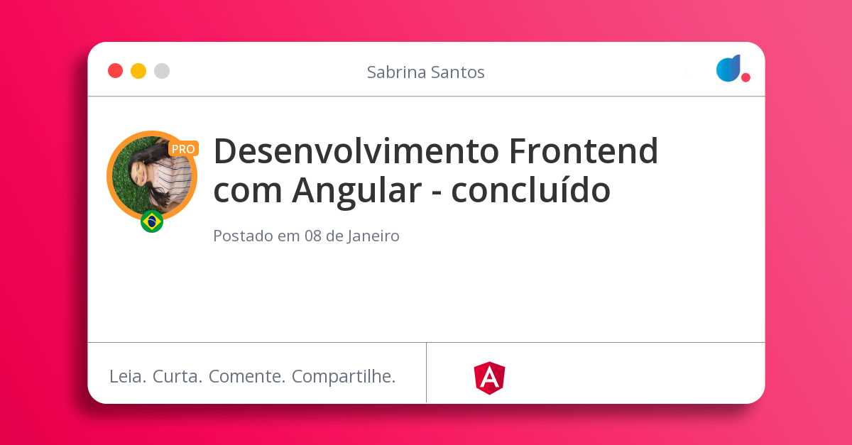Desenvolvimento Frontend com Angular - concluído