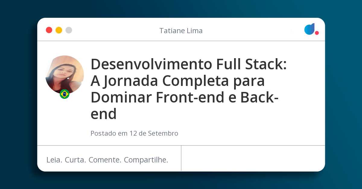 Desenvolvimento Full Stack: A Jornada Completa para Dominar Front-end e ...