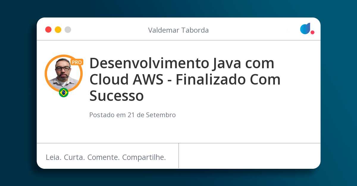 Desenvolvimento Java com Cloud AWS - Finalizado Com Sucesso