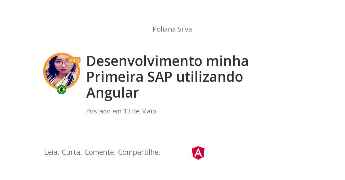 Desenvolvimento minha Primeira SAP utilizando Angular