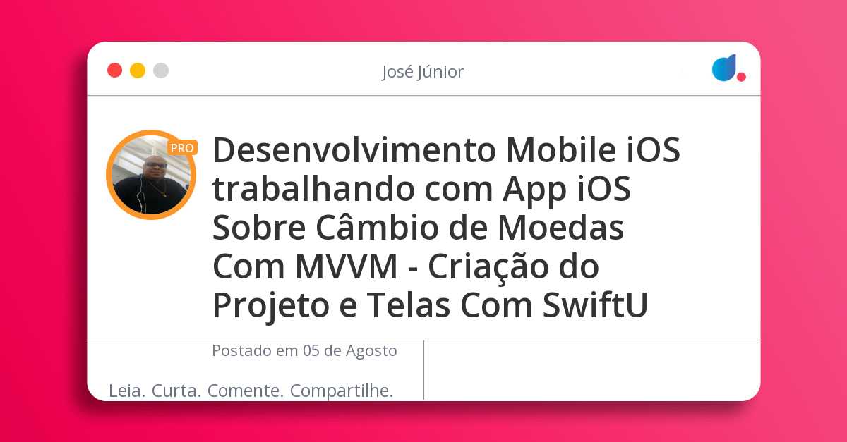Desenvolvimento Mobile iOS trabalhando com App iOS Sobre Câmbio de ...
