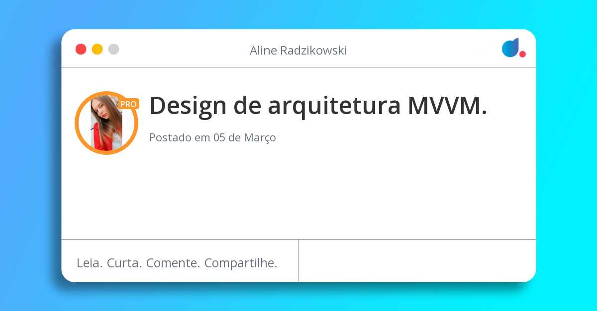 Design de arquitetura MVVM.