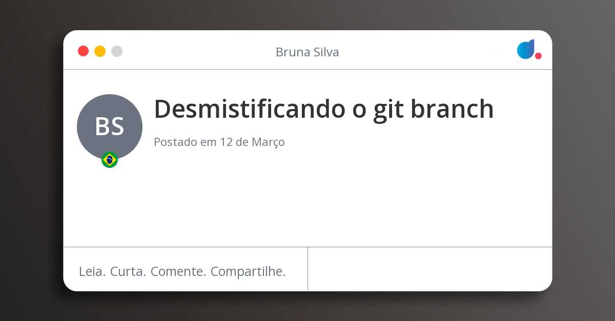 Desmistificando o git branch