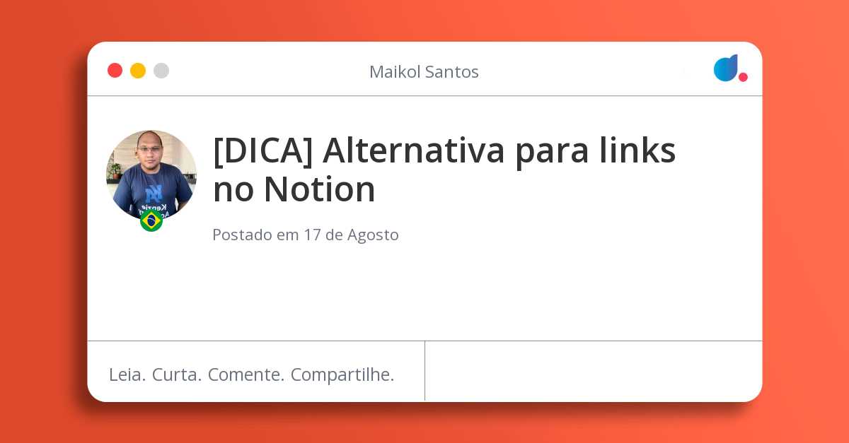 [DICA] Alternativa para links no Notion