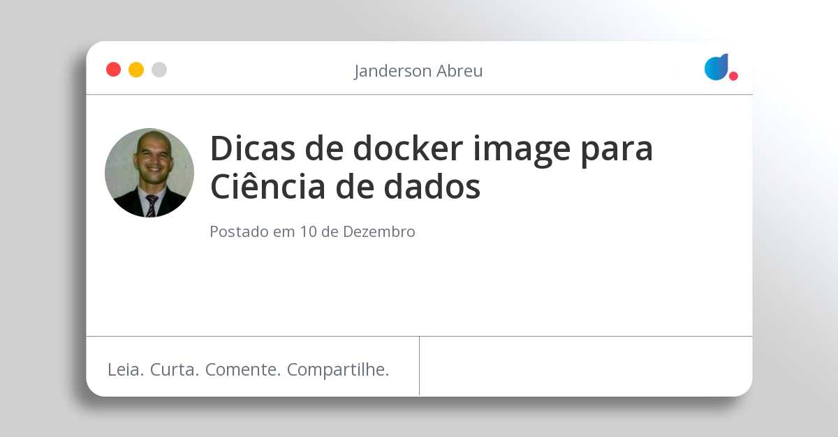 Dicas de docker image para Ciência de dados
