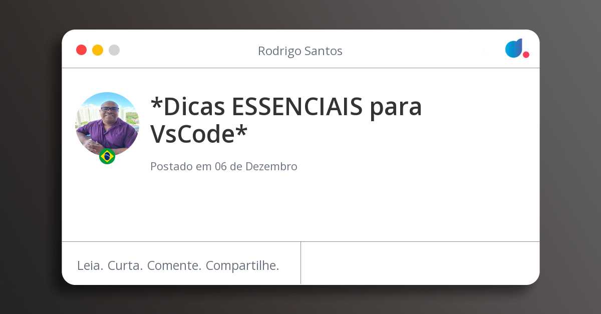 *Dicas ESSENCIAIS para VsCode*
