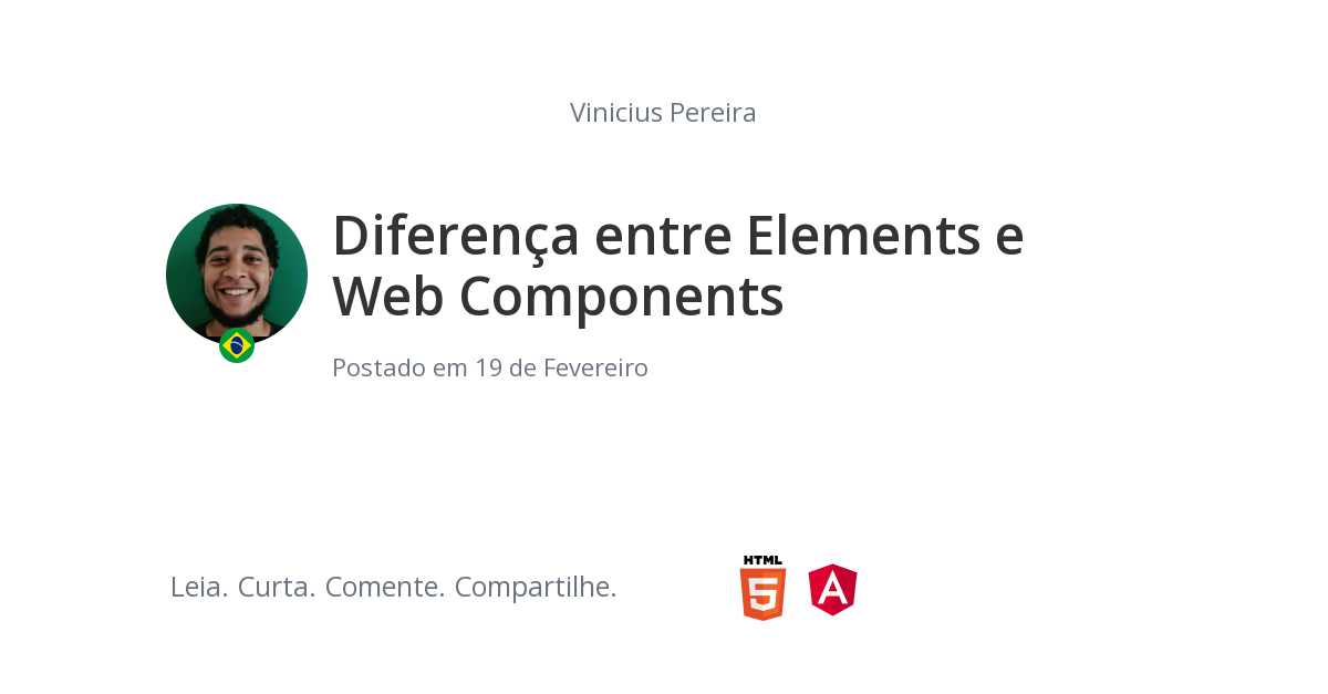 Diferença entre Elements e Web Components