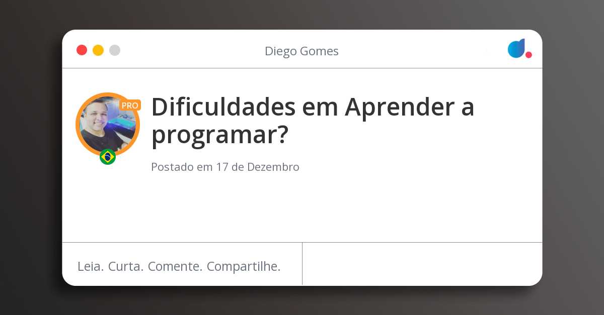 Dificuldades em Aprender a programar?