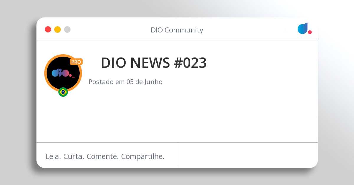 🌎 DIO NEWS #023