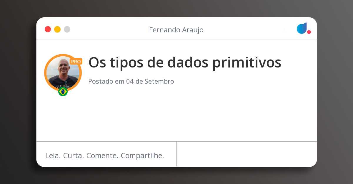 Os tipos de dados primitivos