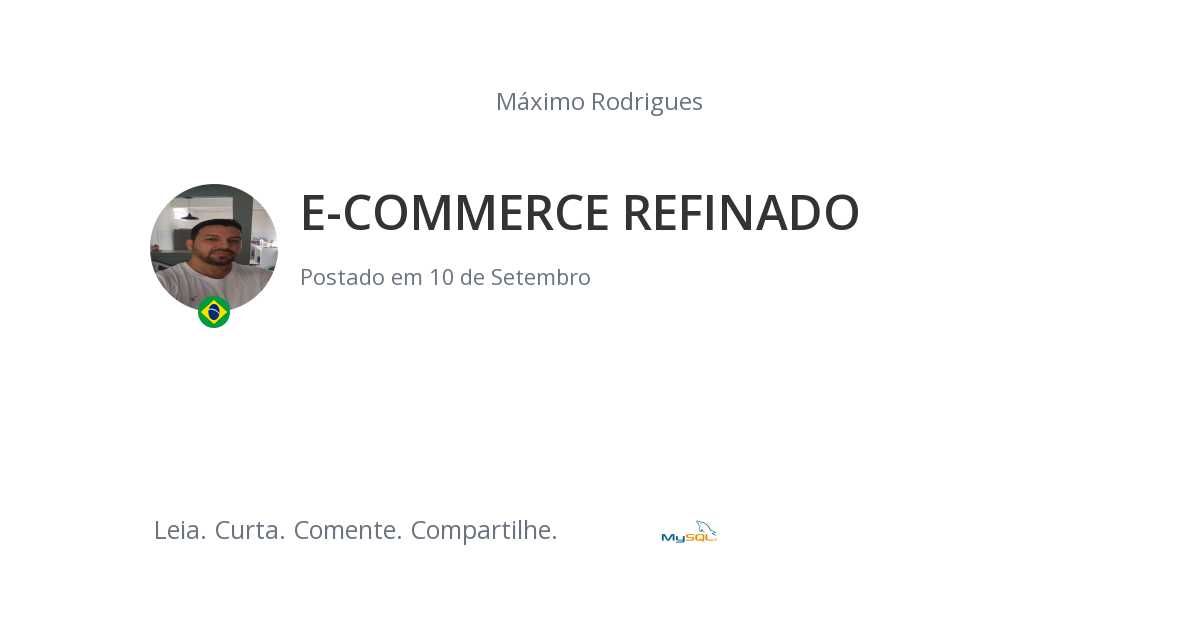 E-COMMERCE REFINADO