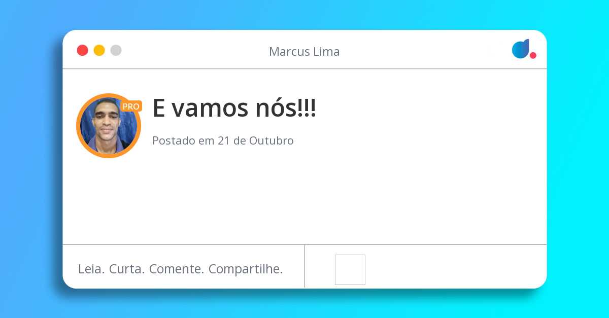 E vamos nós!!!