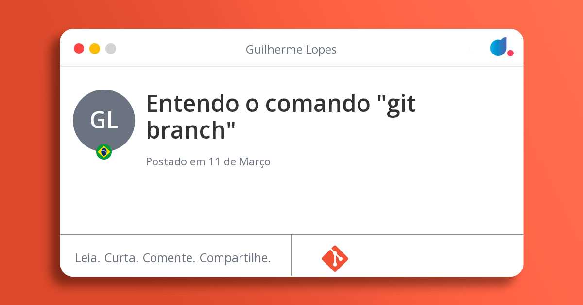 Entendendo o comando "git branch"