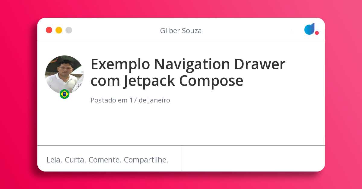 Exemplo Navigation Drawer com Jetpack Compose
