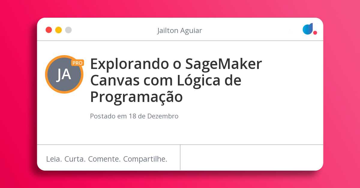 Explorando o SageMaker Canvas com Lógica de Programação