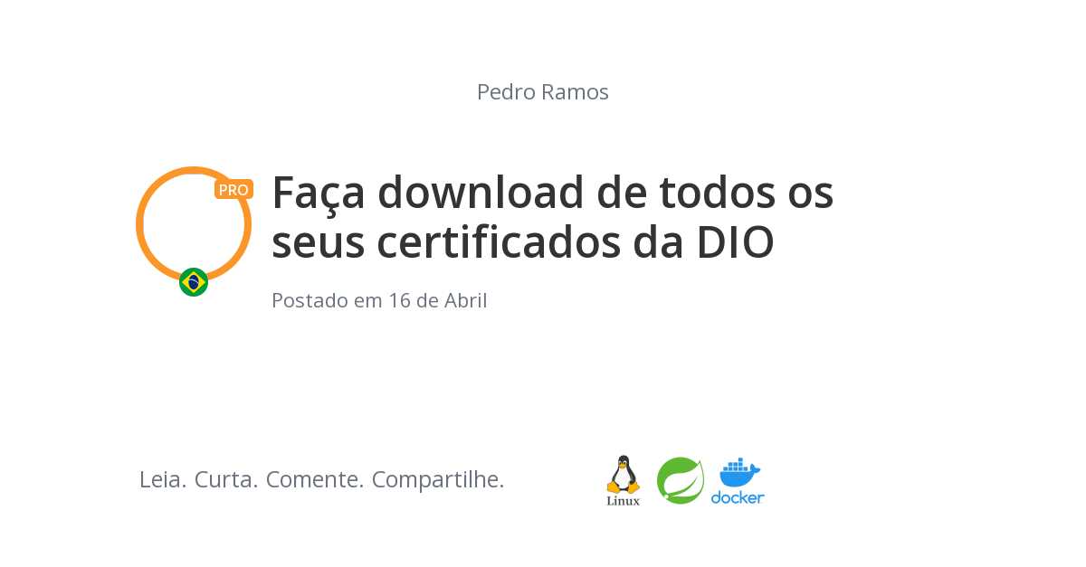 Download de certificados da DIO, com Spring Boot e Chrome web driver