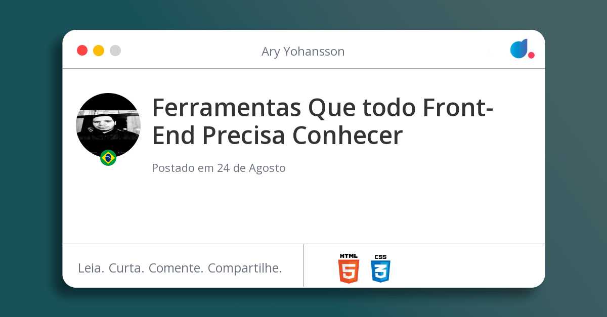 Ferramentas Que todo Front-End Precisa Conhecer
