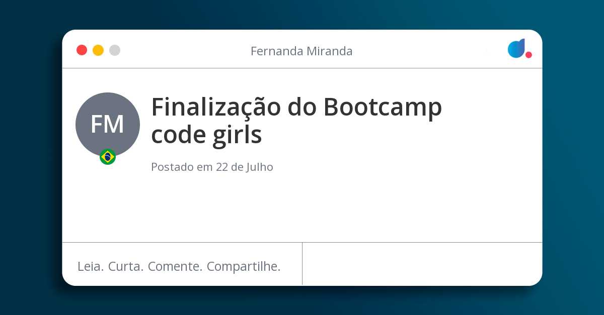Finalização do Bootcamp code girls