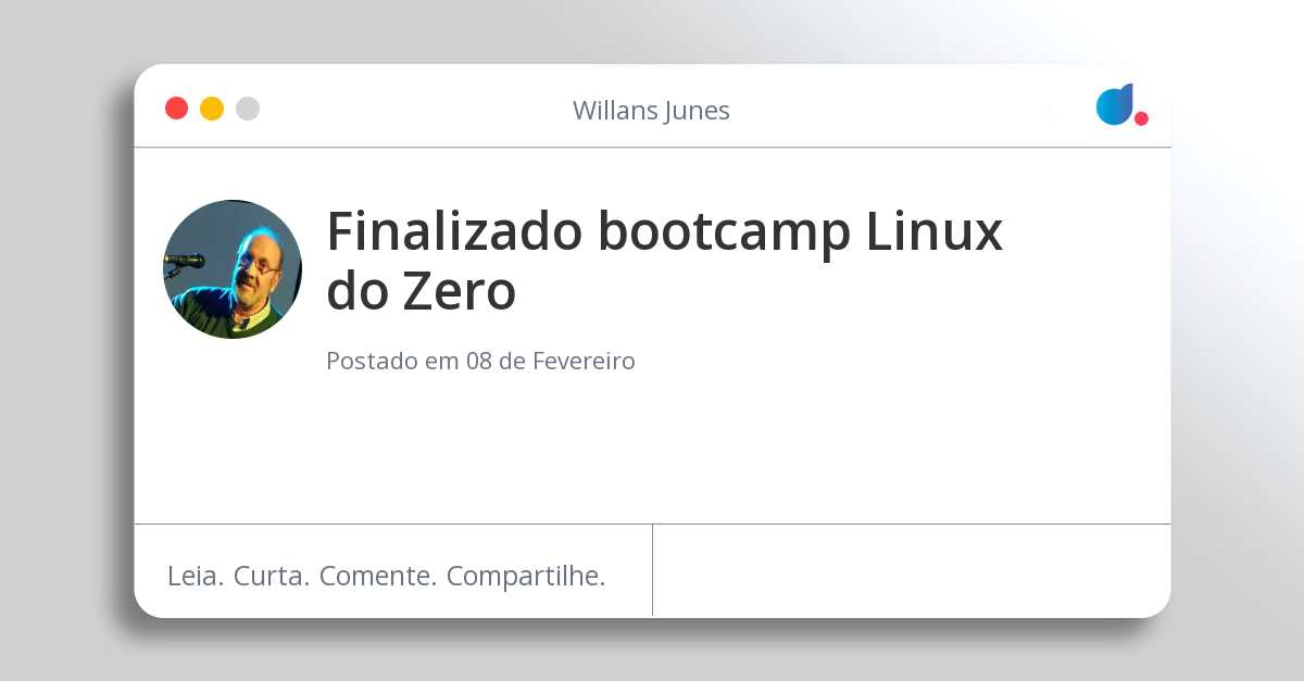 Finalizado bootcamp Linux do Zero