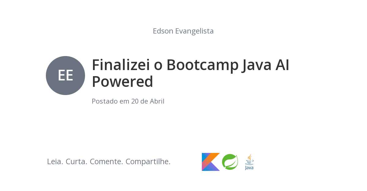 Finalizei o Bootcamp Java AI Powered