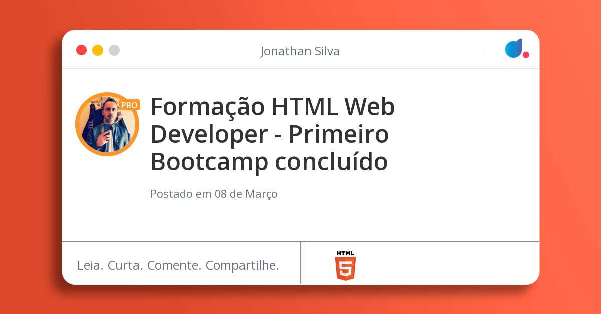 Formação HTML Web Developer - Primeiro Bootcamp concluído