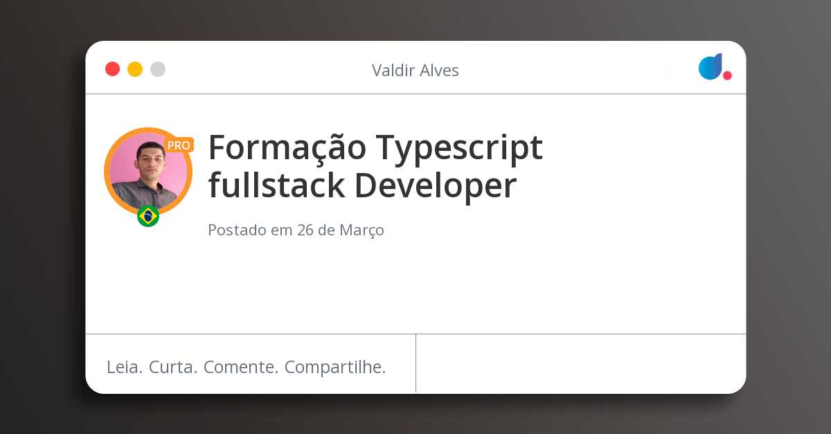 Formação Typescript fullstack Developer Formação Typescript fullstack Developer