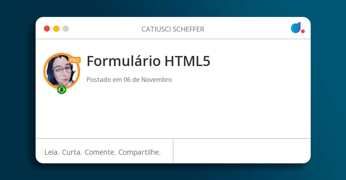 Formulário HTML5