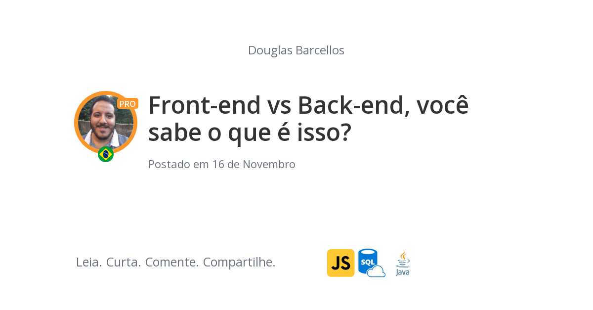 Front-end vs Back-end, você sabe o que é isso?