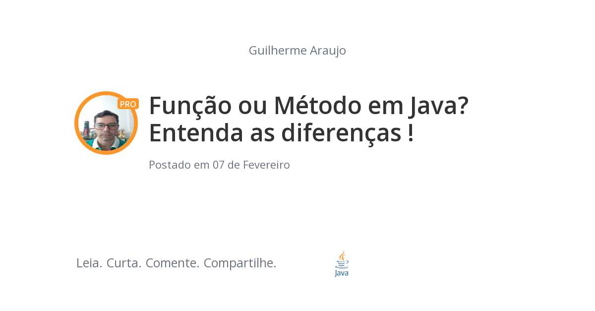 Função ou Método em Java? Entenda as diferenças