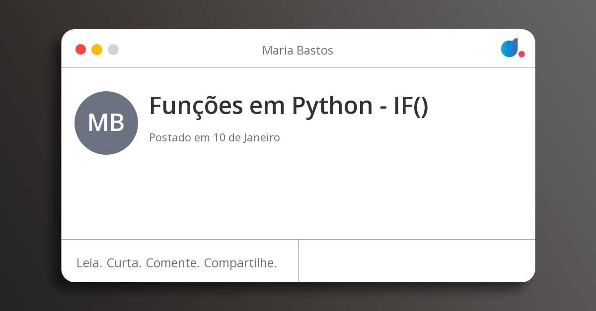 Funções em Python - IF() Funções em Python - IF()