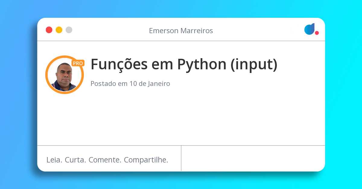 Aplicação da função INPUT em Python