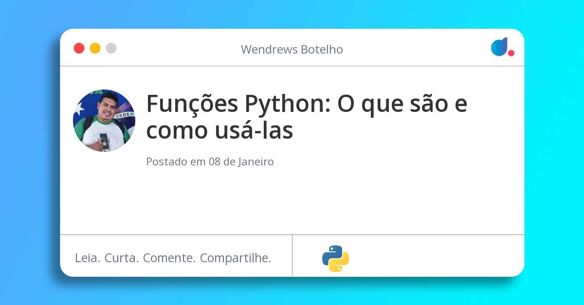 Funções Python: O que são e como usá-las