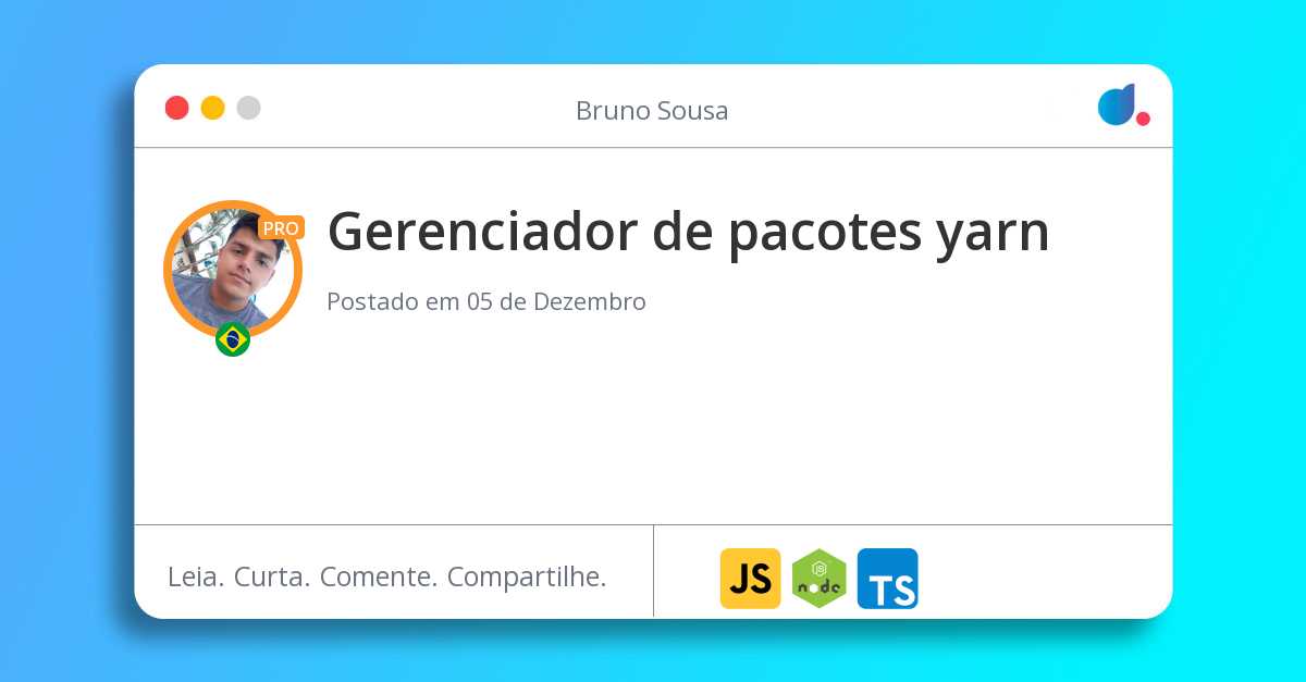 Gerenciador de pacotes yarn
