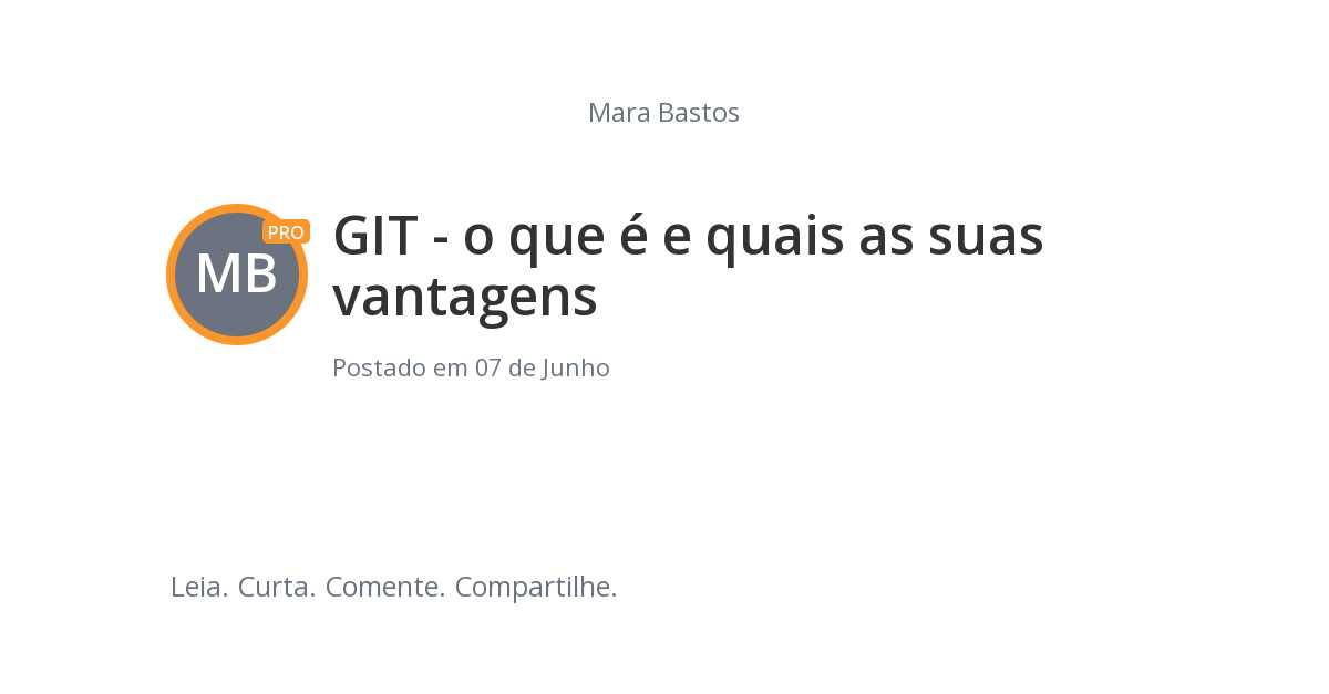 GIT - o que é e quais as suas vantagens