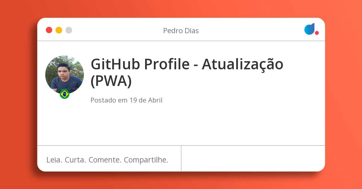 GitHub Profile - Atualização (PWA)