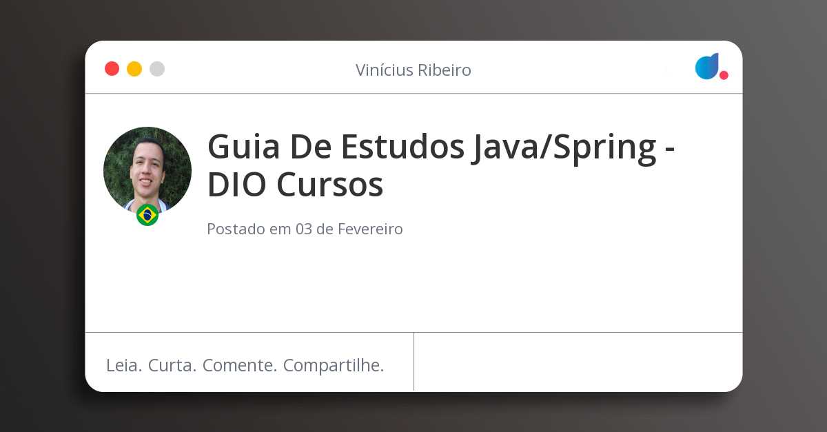 Guia De Estudos Java/Spring - DIO Cursos
