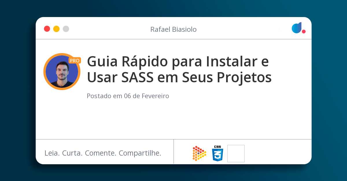 Guia Rápido para Instalar e Usar SASS em Seus Projetos