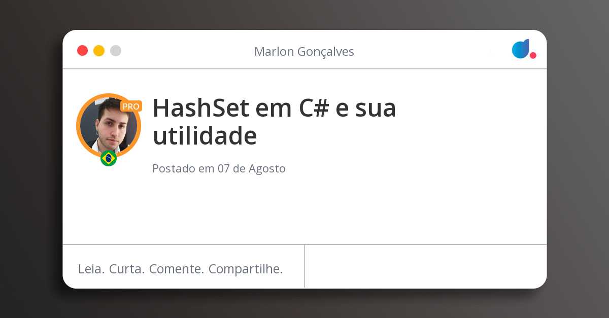 HashSet em C# e sua utilidade