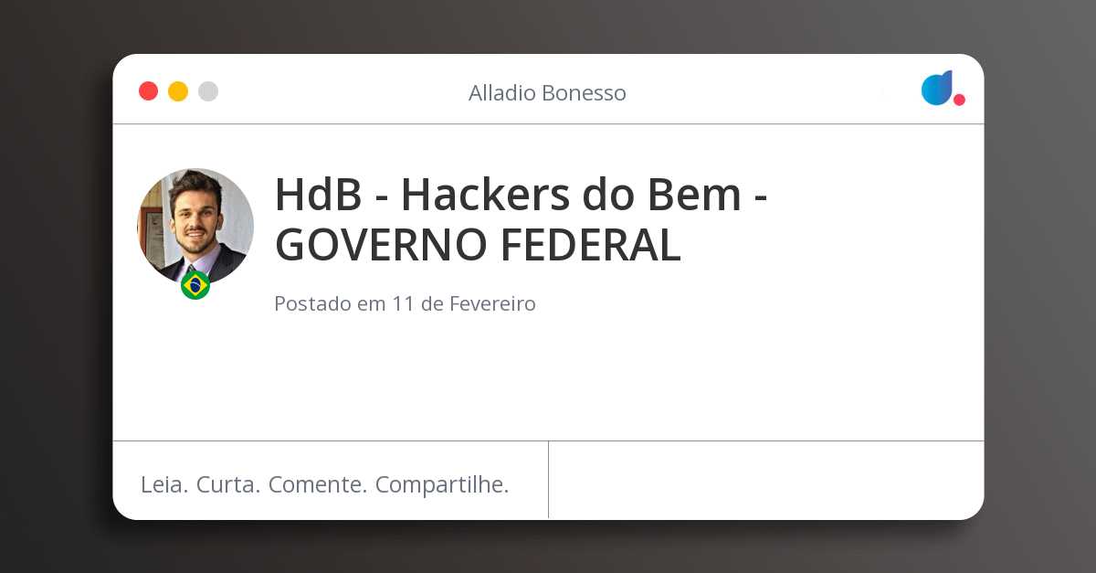 HdB - Hackers do Bem - GOVERNO FEDERAL