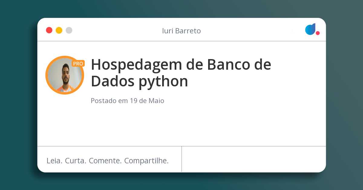 Hospedagem de Banco de Dados python