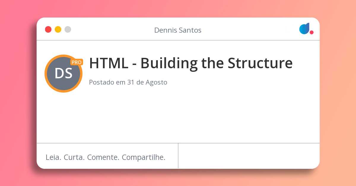 Html Building The Structure