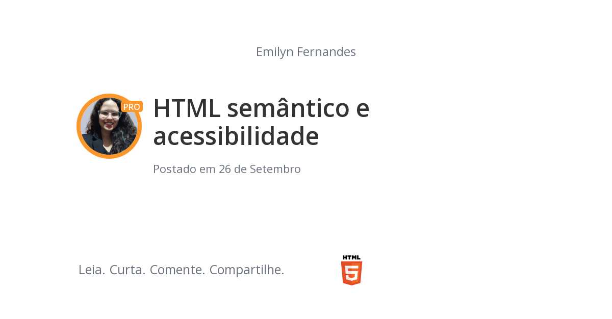 HTML semântico e acessibilidade