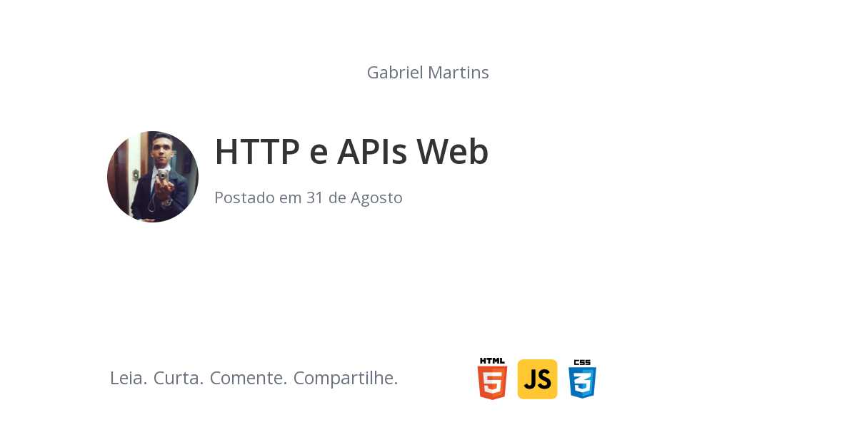 HTTP e APIs Web