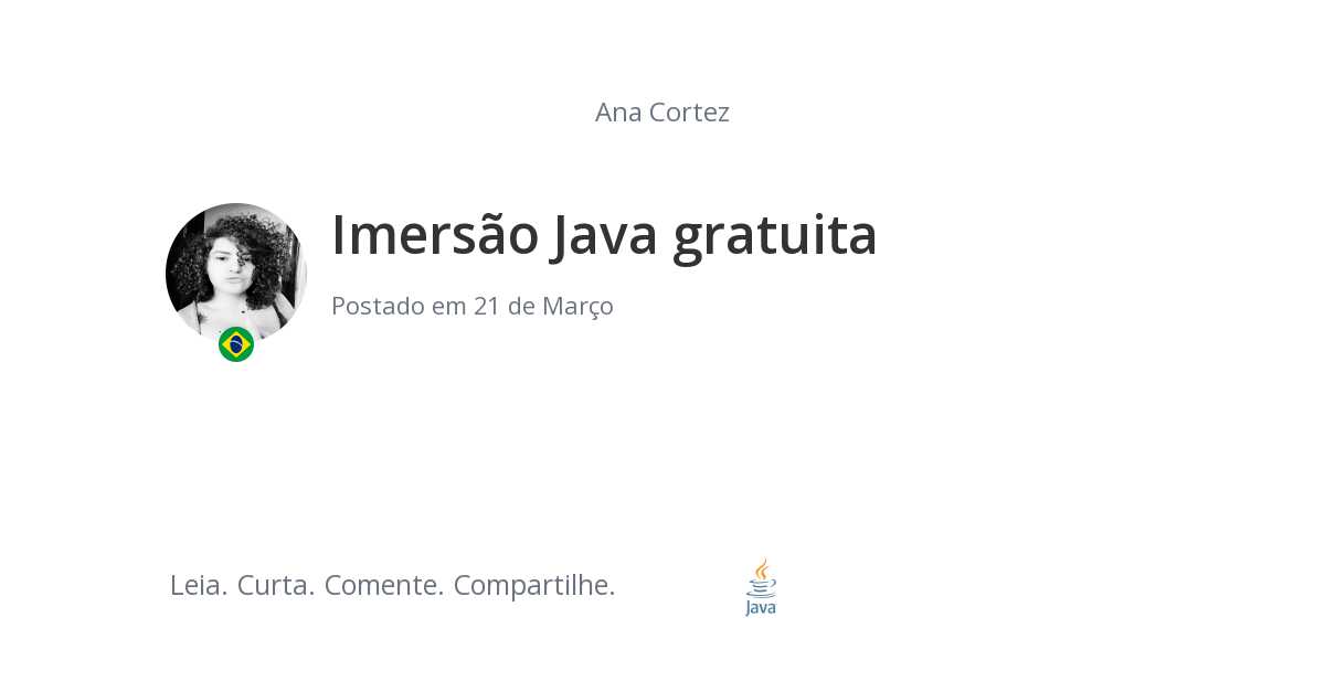 Imersão Java gratuita