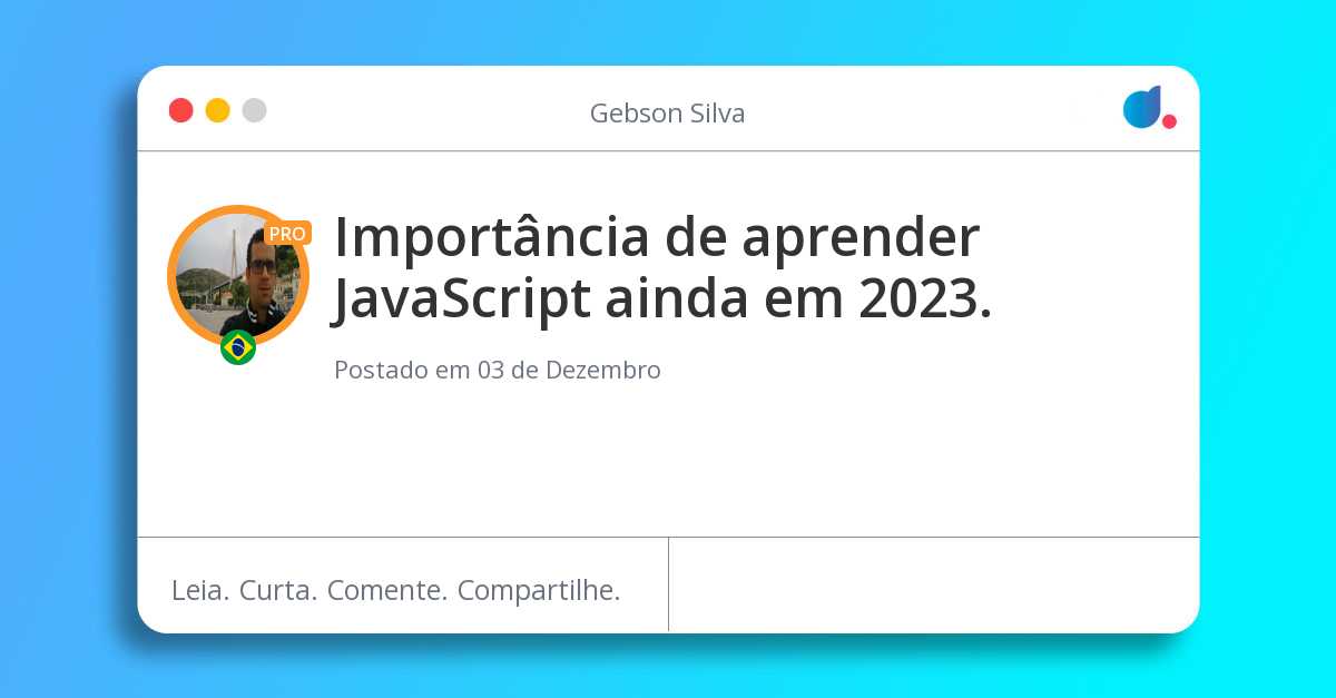 Importância de aprender JavaScript ainda em 2023.